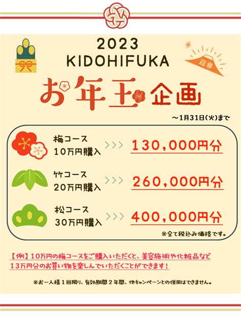 【予告】2023年 新春福袋・お年玉企画 販売決定！！ 新潟で脱毛・シミ治療はきど皮ふ科へ