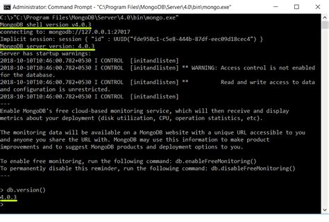 how to check mongodb version in windows ubuntu