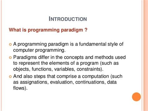 programming paradigm
