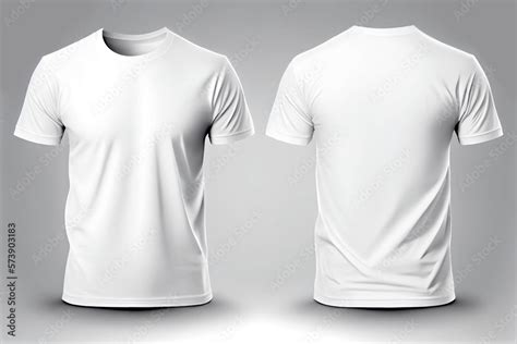 T Shirt Mockup White Blank T Shirt Front And Back Views Female And