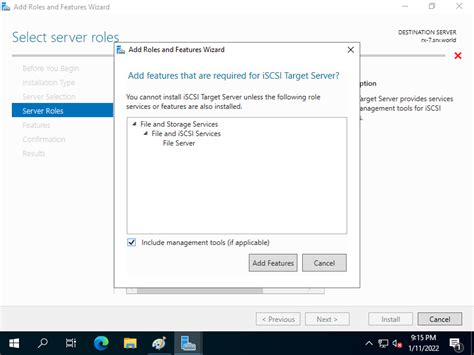 windows server 2022 iscsi install iscsi target server world