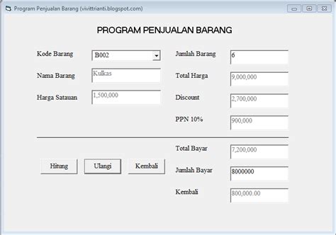 visual basic program penjualan barang vivit trianti