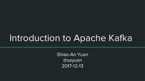 introduction to apache kafka