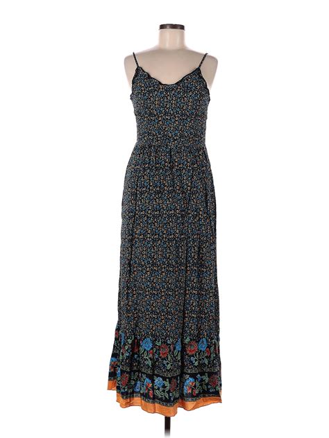 Unbranded Floral Motif Paisley Blue Casual Dress Size M 47 Off Thredup
