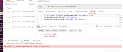 postman填充csrf遇到获取不到token问题 an expected csrf token cannot be found csdn博客