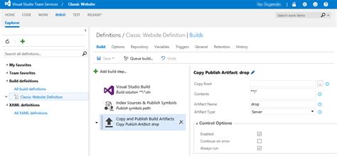 deploying website builds to azure from vsts release management
