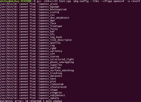 problem with opencv c ubuntu usr bin ld cannot find lopencv hot sex