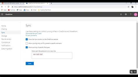 how to manage sync in one drive youtube