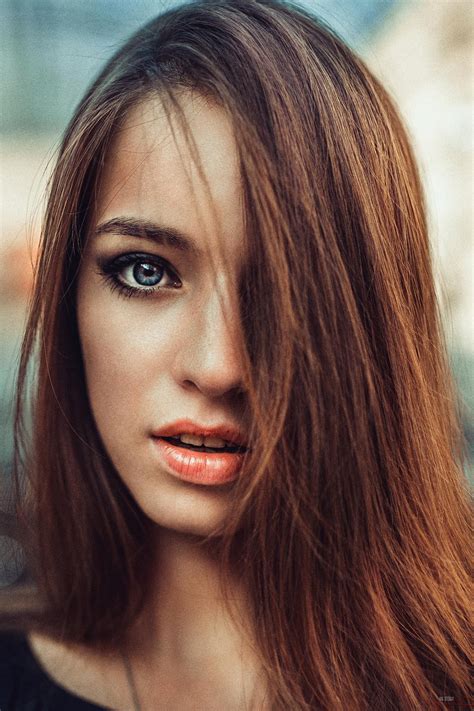 Papel De Parede Cara Mulheres Modelo Cabelo Longo Vermelho