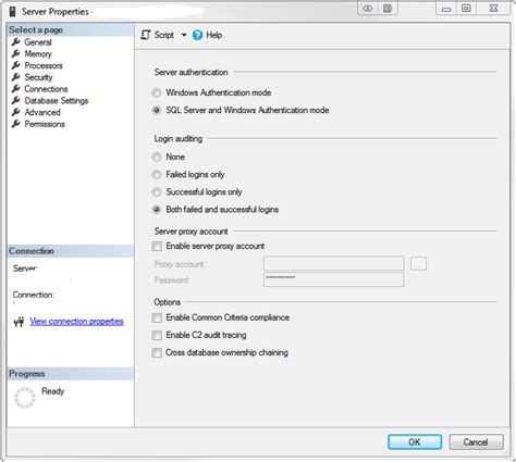 sql server audit database log on off database