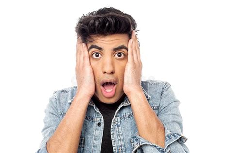 Man With Shocked Facial Expression Stock Image Image Of Style