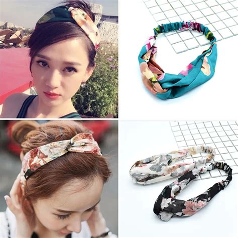 Bohemian Hair Bands Print Headbands Women Girls Summer Retro Cross
