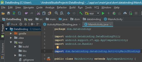 android binding cannot be resolved to a type with many choices runner
