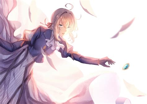 Blonde Blue Eyes Braid Glove Short Hair Violet Evergarden Anime Violet