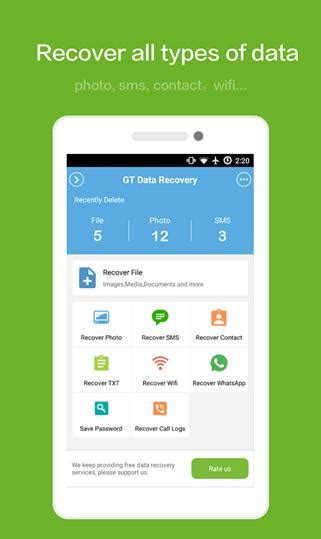 how to recover deleted files with android app