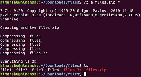 how to install and use 7zip file archiver on ubuntu linux