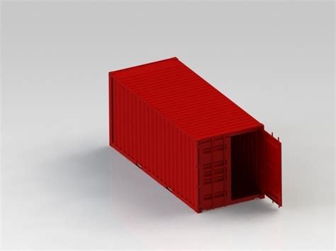 20ft container 3d model 3d printable stl sldprt sldasm slddrw