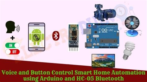 voice and button control smart home automation project
