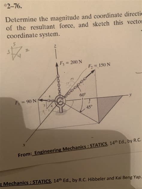 Solved 2 115 Determine The Magnitude Of The Projection Of
