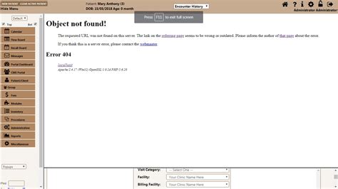 error loading patient page openemr development openemr community