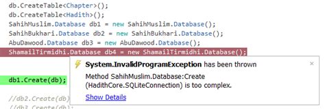 c method too complex exception is thrown stack overflow
