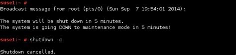 shut down the system linux