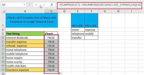 check cell if contains one of many with exclusions free excel tutorial