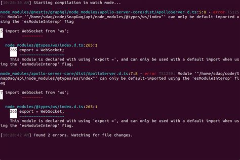 node js nestjs graphql project can t be initialized stack overflow
