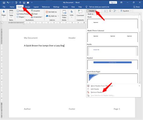 how to insert or remove header and footer in ms word my xxx hot girl