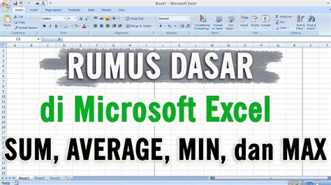 cara menggunakan rumus fungsi sum average min dan max di microsoft