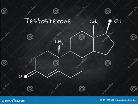 Vector Testosterone Structure Banner Illustration Hormone Associated