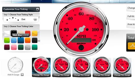 create your own gauges with auto meter s custom shop