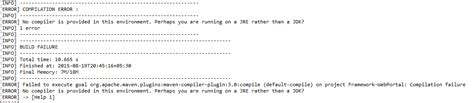 java no compiler is provided in this environment