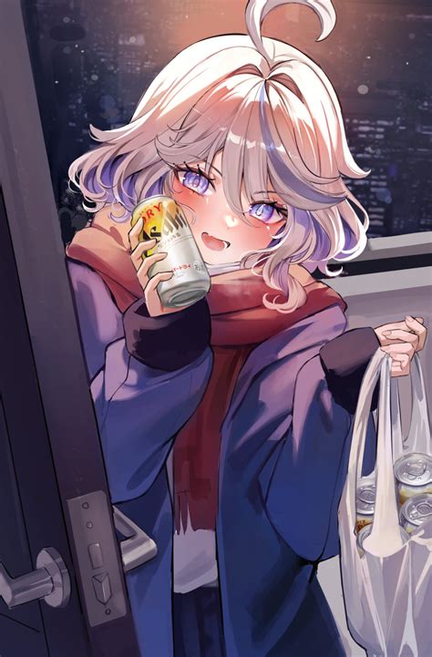 Safebooru 1girl Absurdres Ahoge Alternate Costume Bag Blue Eyes Blue