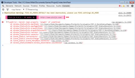 cannot read property length of undefined yanfly morestatuspages rpg