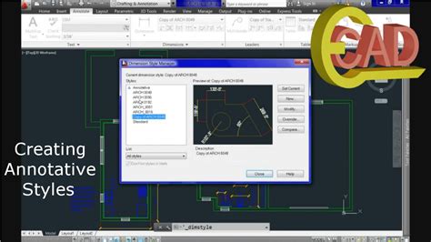 learning autocad 2013 tutorial 15 working with annotative styles