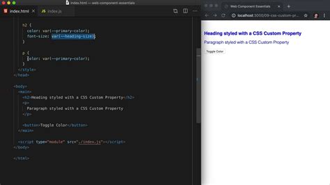 css custom properties web component essentials youtube