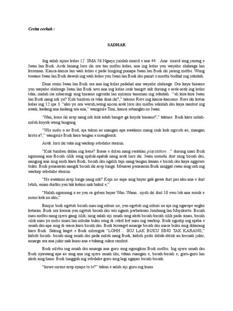 Cerita Pendek Bahasa Jawa Pdf