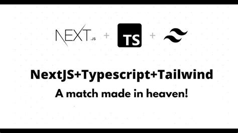 how to set up nextjs typescript and tailwindcss youtube