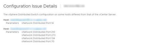 how to fix esxi hosts showing out of sync with a distributed switch