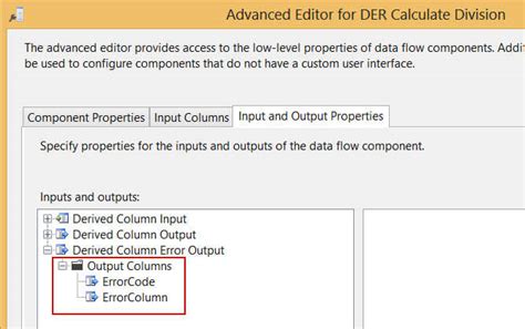 retrieve the column causing an error in ssis