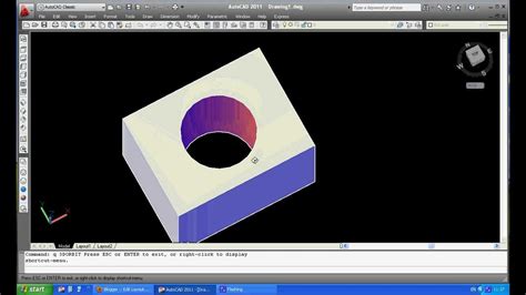 how to subtract object in autocad youtube
