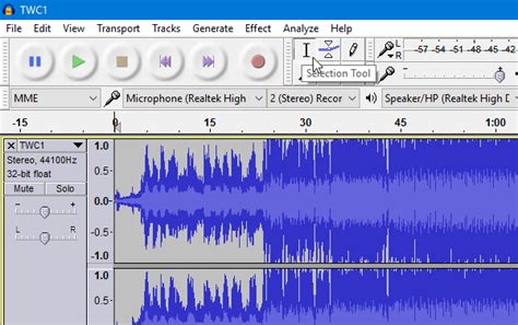 how to split and merge audio files using audacity in windows