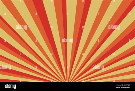Retro Style Orange Red And Yellow Sunburst Background Vector