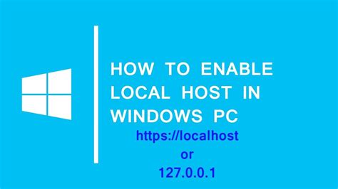 how to enable localhost 127 0 0 1 in your pc youtube