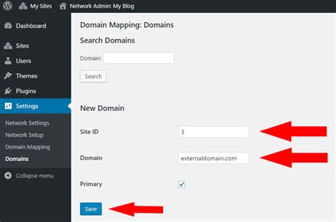 how to add new sites and map domain in wordpress multisite