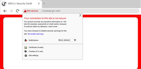 how to fix net err cert revoked error in web browsers
