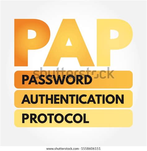 Pap Password Authentication Protocol Acronym Technology Stock Vector