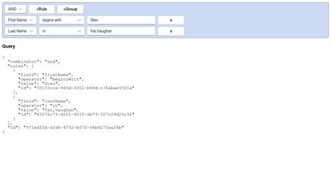 react querybuilder fluent example codesandbox
