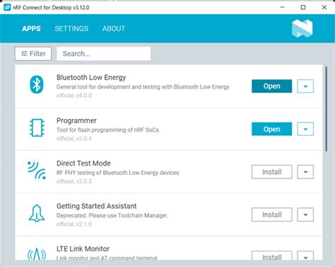 nrf connect bluetooth low energy app not starting working nordic qanda